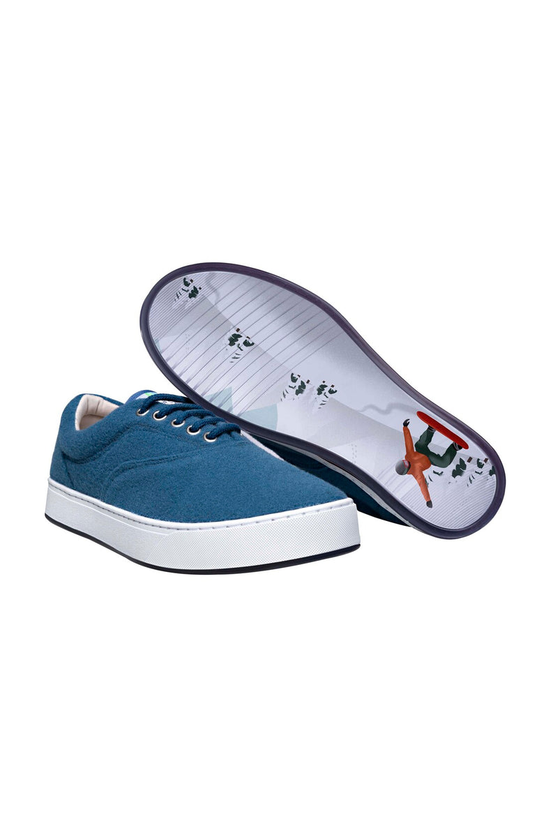 Wool Lace Up Blue Indigo/Snow Boarding – MaCae